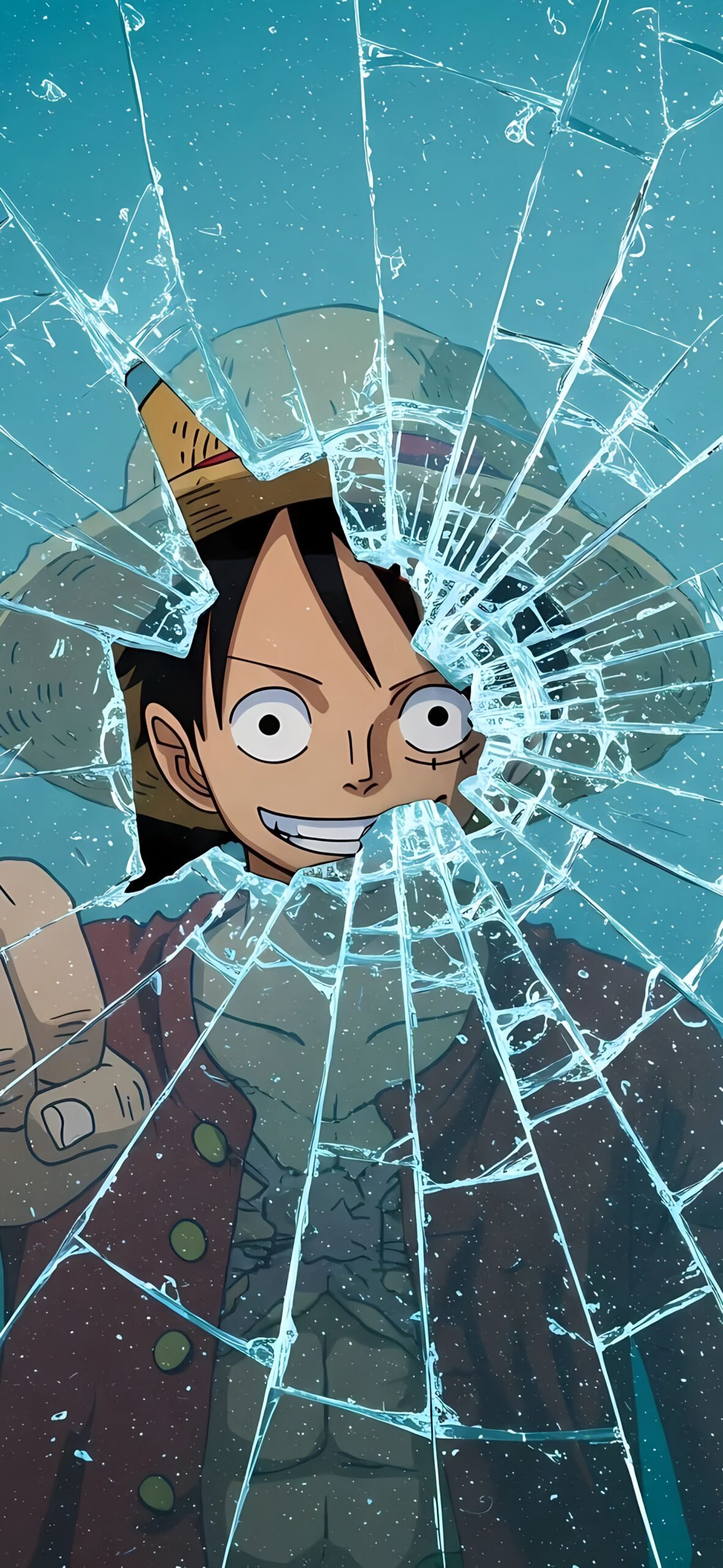 Luffy Broken Glass Wallpaper Download - Dear Lottery
